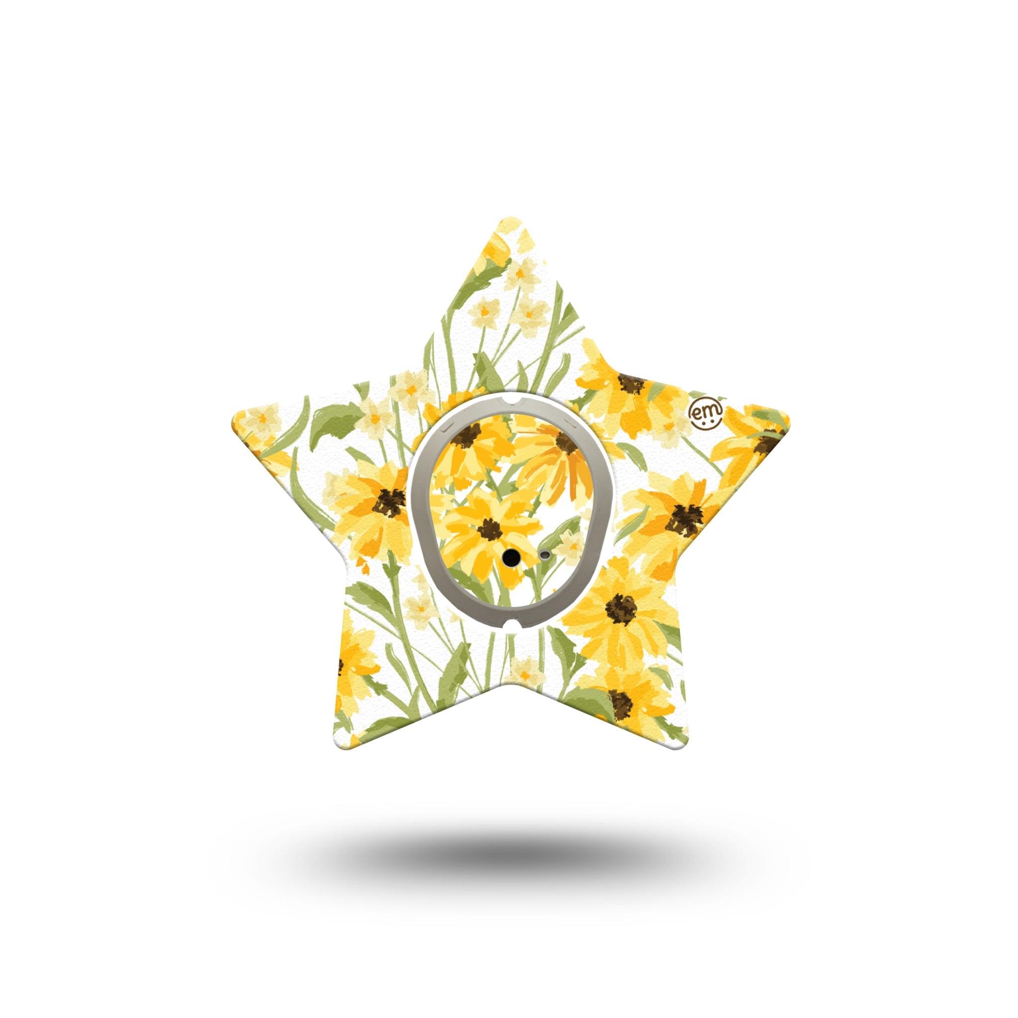 ExpressionMed Yellow Mosaic Floral Dexcom G7 and Stelo Star Patch