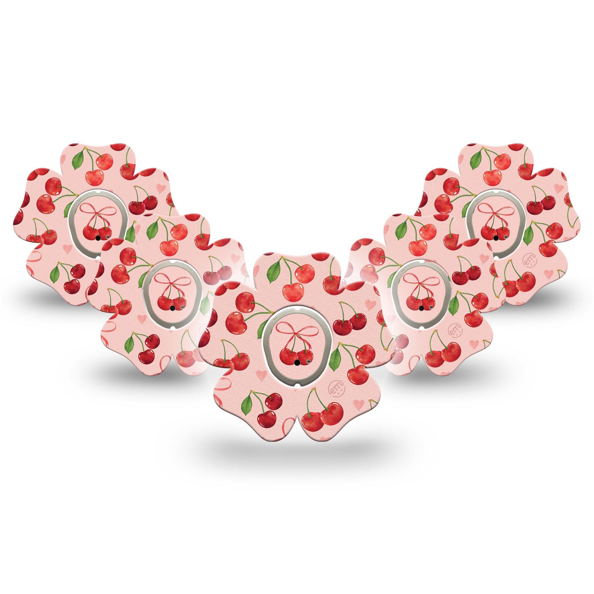 ExpressionMed Cherries Dexcom G7 and Stelo Flower Patch