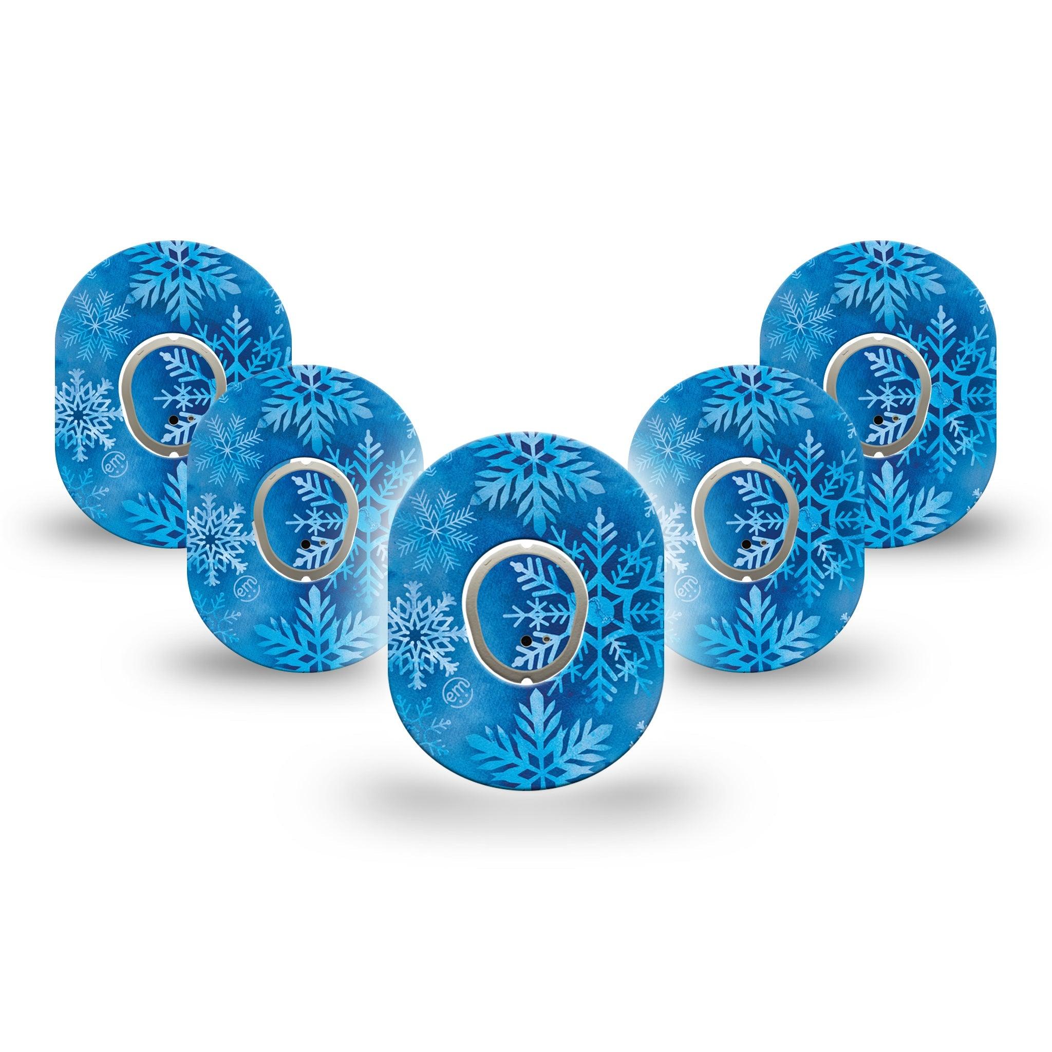 ExpressionMed Falling Snow Dexcom G7 and Stelo Mini Patch