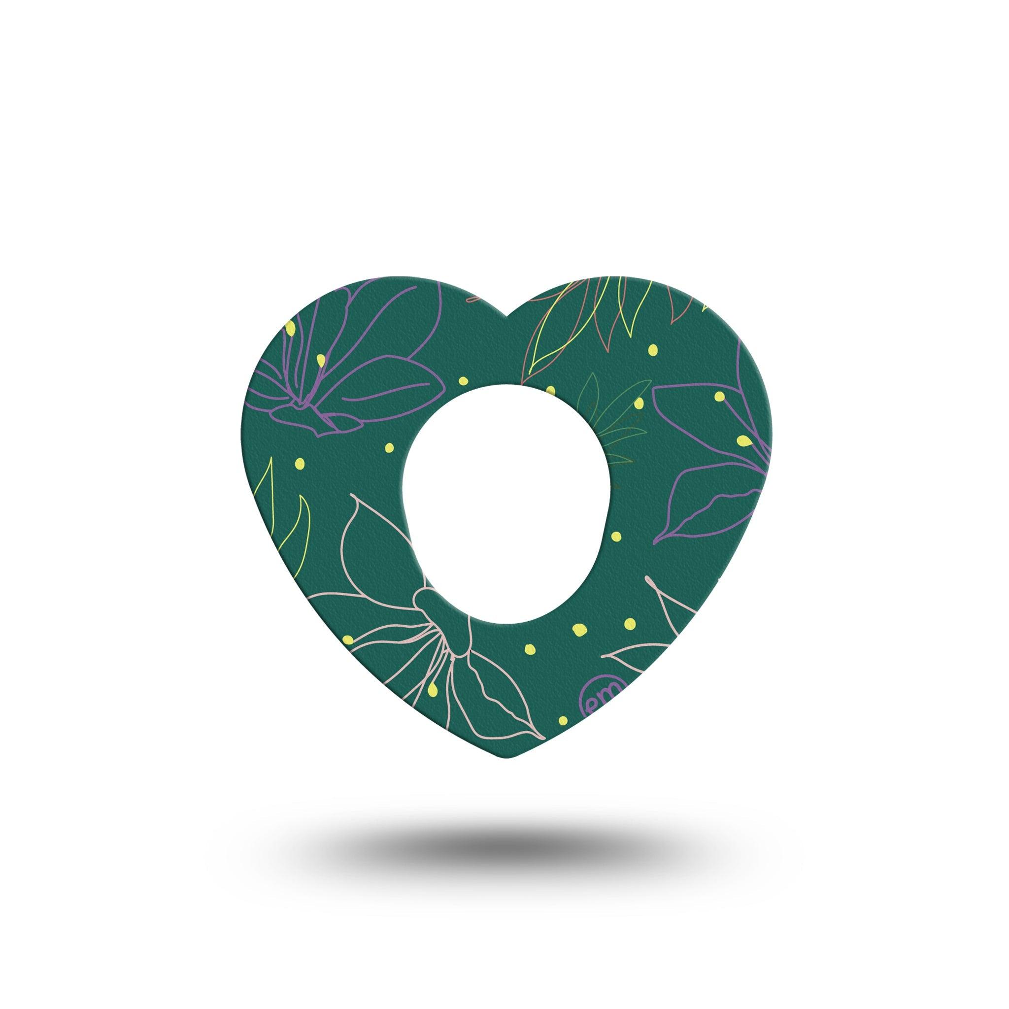 ExpressionMed Graphic Petals Dexcom G7 and Stelo Heart Patch