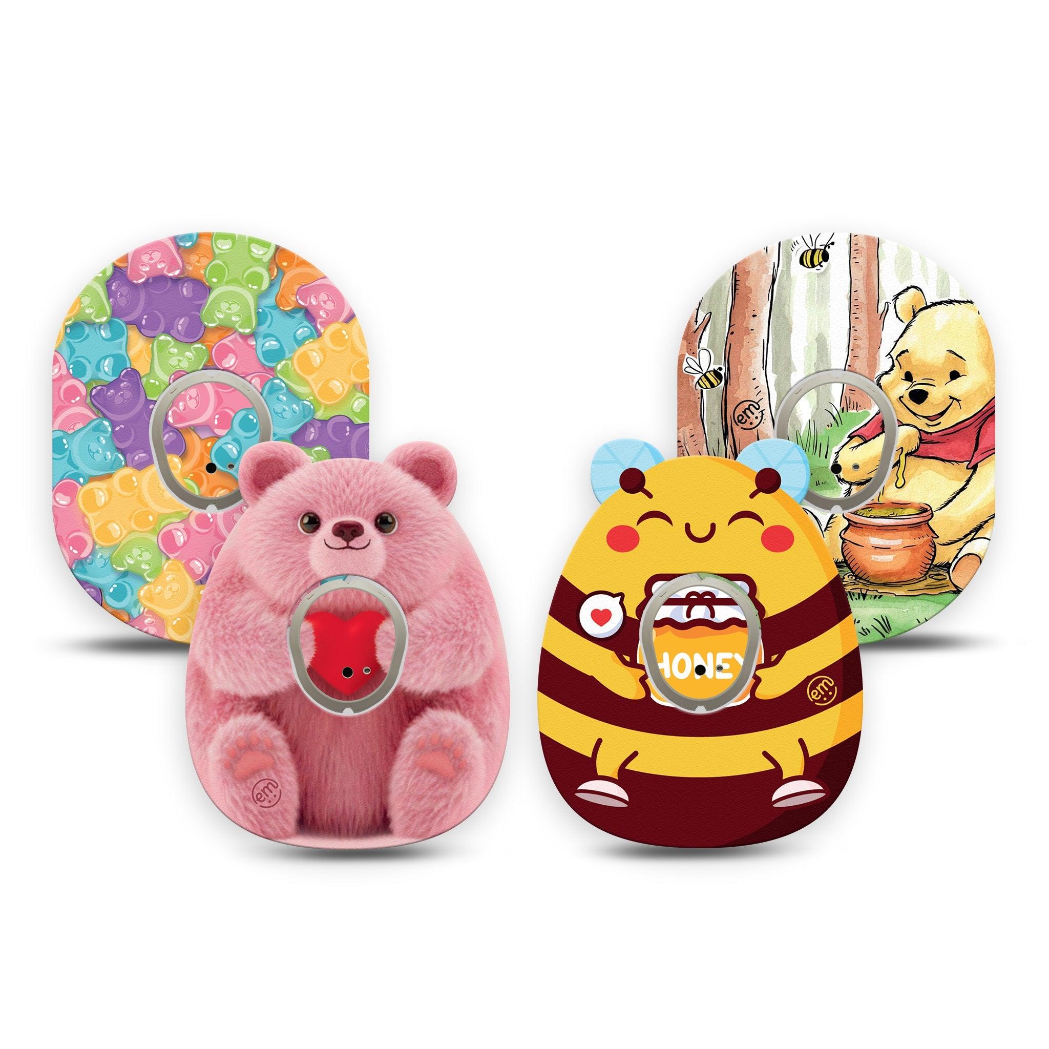 ExpressionMed Bear Necessities Variety Pack Dexcom G7 Transmitter Sticker