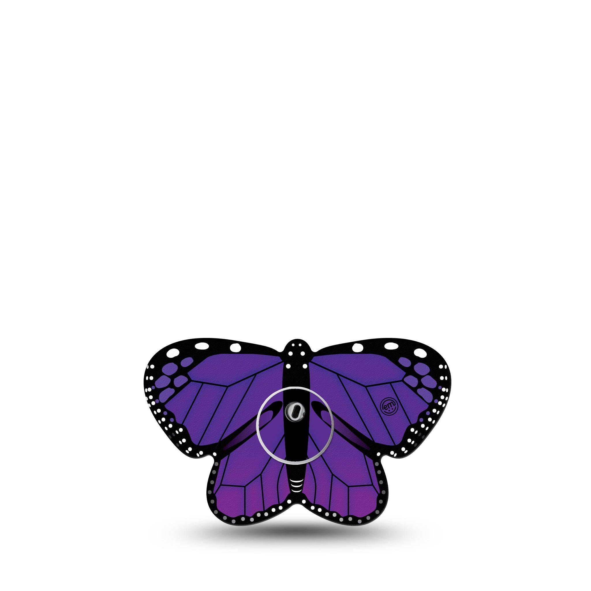 ExpressionMed Purple Monarch Butterfly Libre 3 Transmitter Sticker