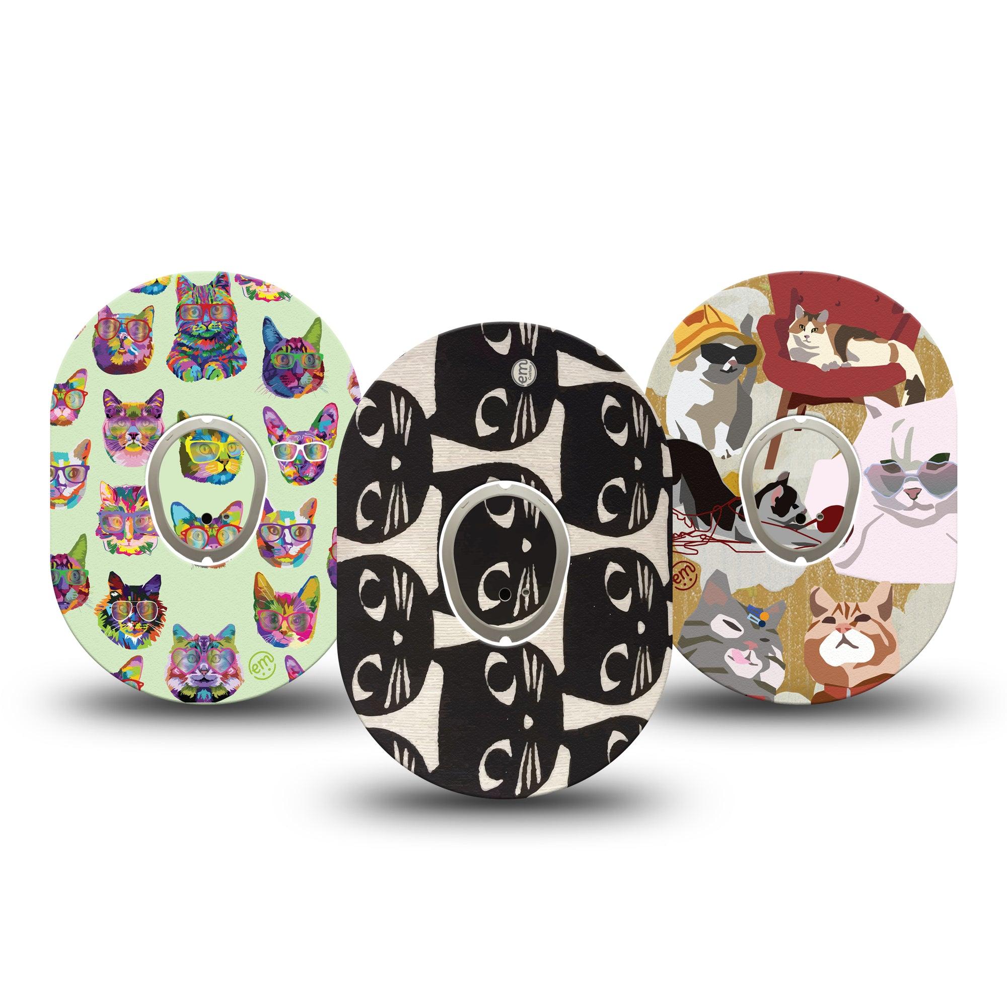 ExpressionMed Kitty Cat Variety Pack Dexcom G7 Transmitter Sticker