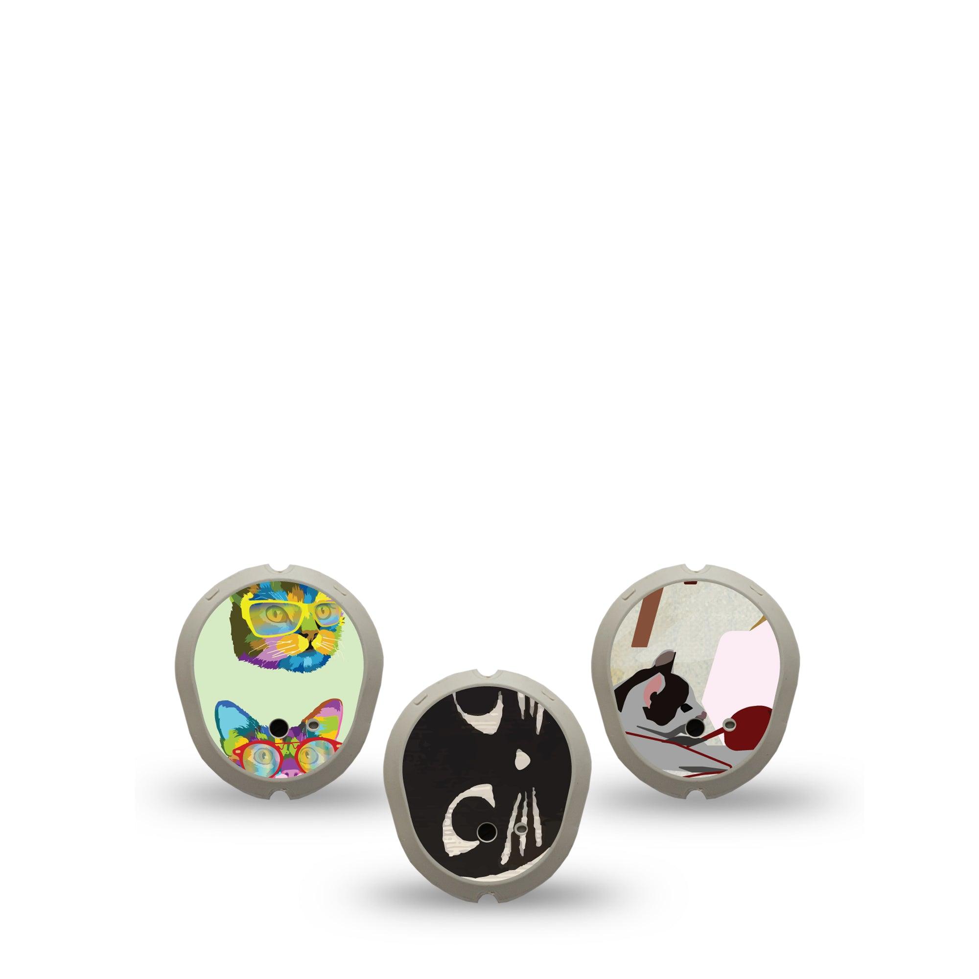 ExpressionMed Kitty Cat Variety Pack Dexcom G7 Transmitter Sticker