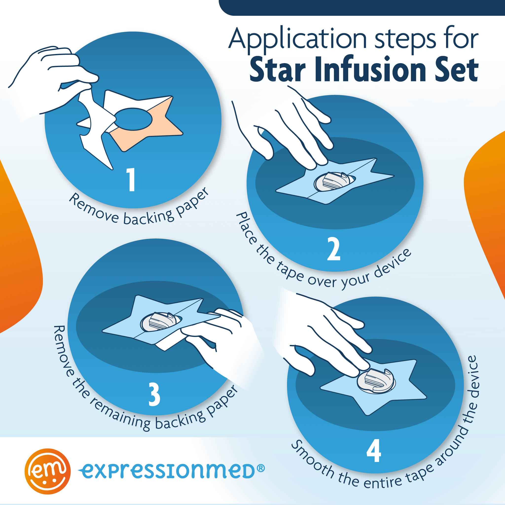 ExpressionMed Forest Green Infusion Set Star Patch